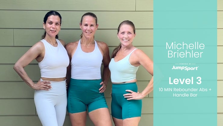 Level 3 | 10 MIN Rebounder Abs + Handle Bar | Michelle Briehler