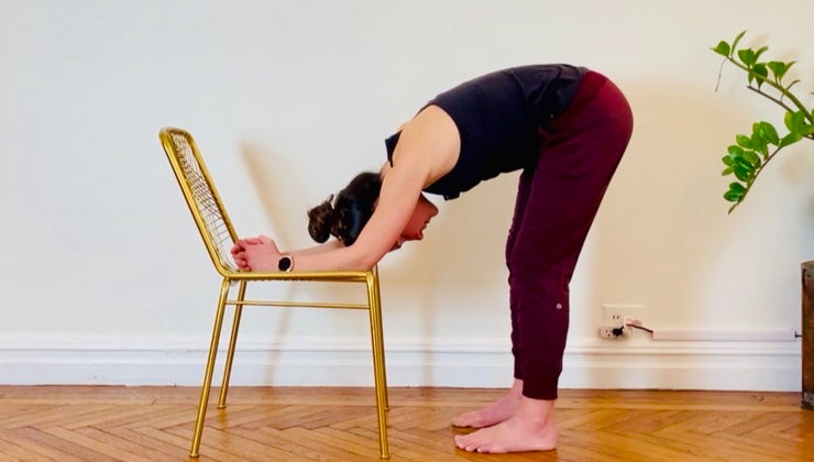 Lower back stretches at work