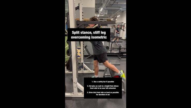 Split Stance Stiff Leg Overcoming Isometric