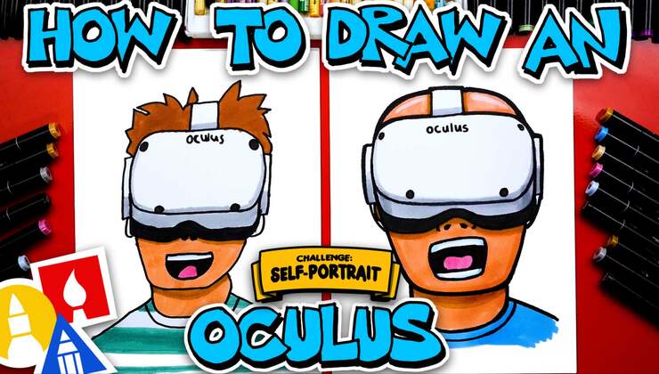 How To Draw An Oculus Quest 2 – Self-Portrait Challenge | Art For Kids Hub
