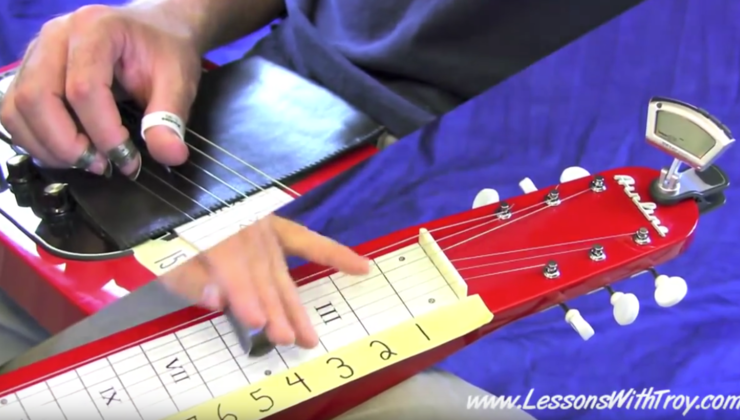 C6 Lap Steel Basics - 05 - Pinches and Slants for Major Chords ...