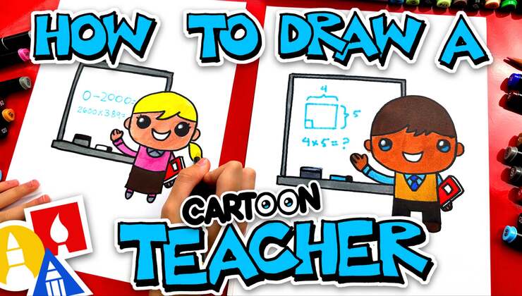 Happy Labor Day! How To Draw A Cute Cartoon Teacher