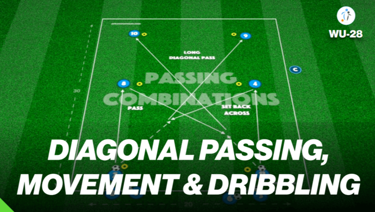 Diagonal Passing: Technical | Warm Up (WU-28)