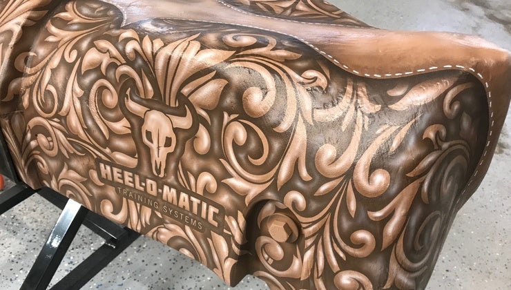 How to airbrush ornate patterns and realistic looking leather designs ...