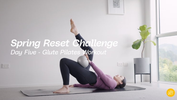 Spring Reset Challenge - Day 5, Glute Pilates Workout | Barre Base Anywhere