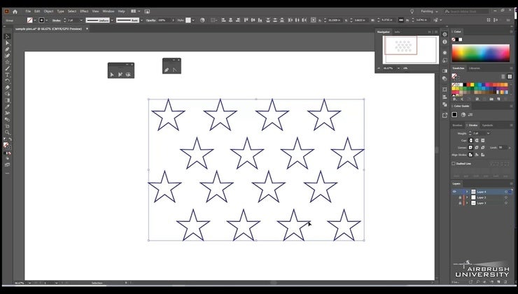 How to create stars and align objects in Illustrator | Airbrush University