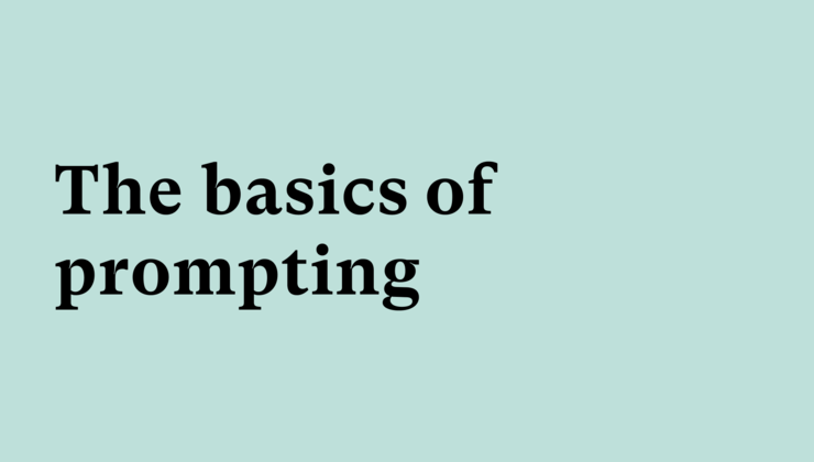 The basics of prompting