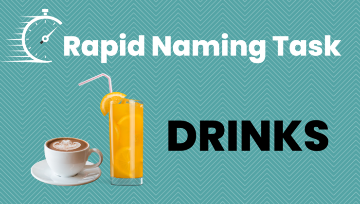 Speech Therapy for Adults | Rapid Naming Task | Drinks Theme | Aphasia ...