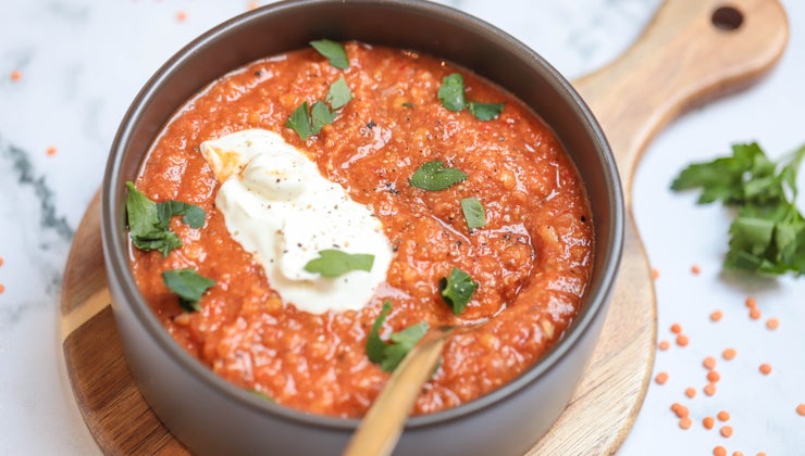 Roasted Vegetables & Red Lentil Stew