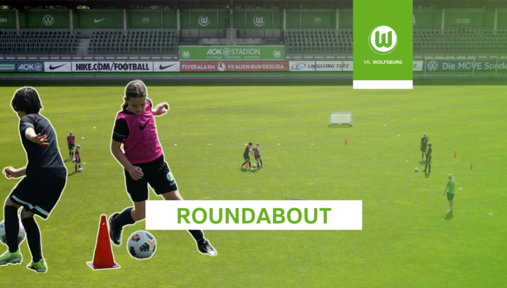 Roundabout | dribbling exercise for children's soccer training (U6/U7 & U8/U9) | ADVANCE.FOOTBALL