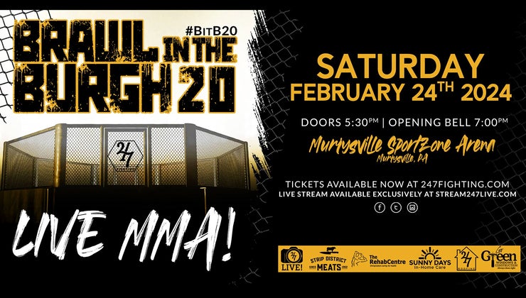 247 Fighting Championships: Brawl in the Burgh 20: Order Live Stream ...