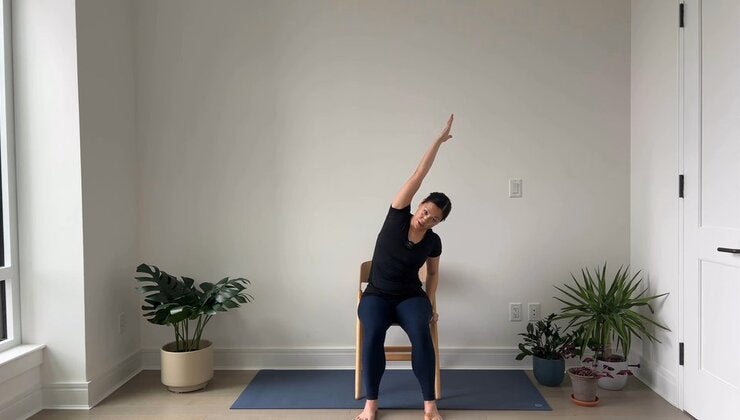 Seated spinal stretches