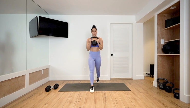 Kettlebell Split Squat Exercise