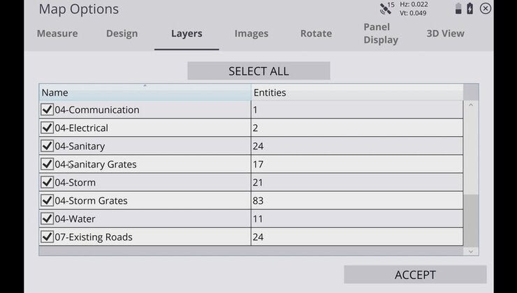 Turning Layers On And Off-Siteworks