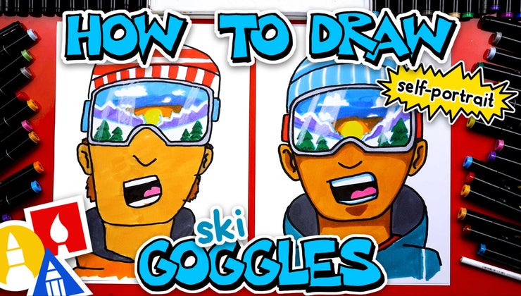 How To Draw Ski Goggles Self-Portrait