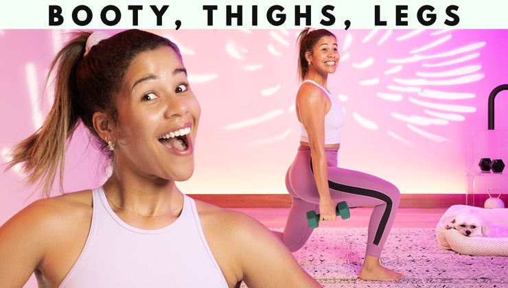 10 MIN BEGINNER EXPRESS LEGS & BOOTY [with Dumbbells]