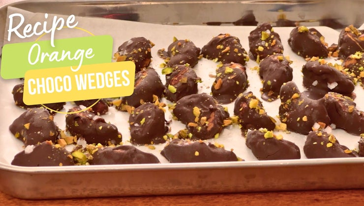 Mandarin Orange Chocolate Wedges
