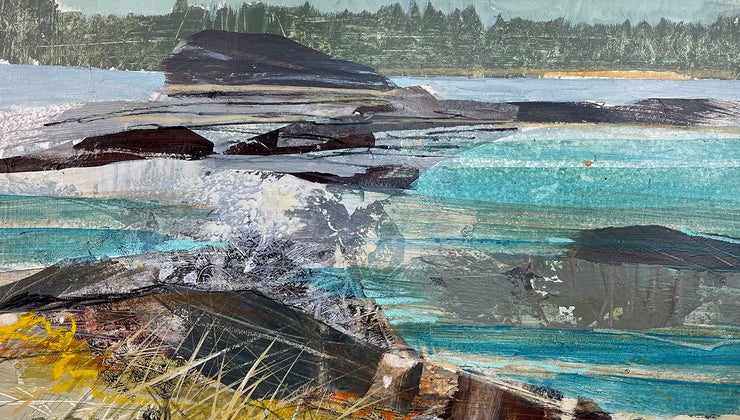 Abstract Mixed Media Acrylic Landscape