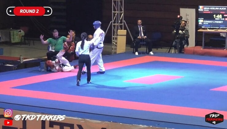 Lyndsey Conway Vs Alicia Adelina Mihai _ Aetf European Championships 2019 | TKD Tekkers