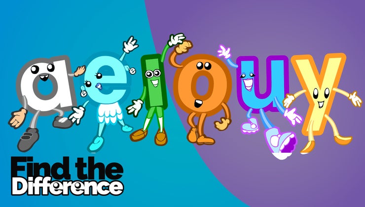 Kids Club | Find The Difference | Meet the Vowels