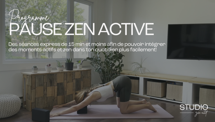 Programme pause zen active