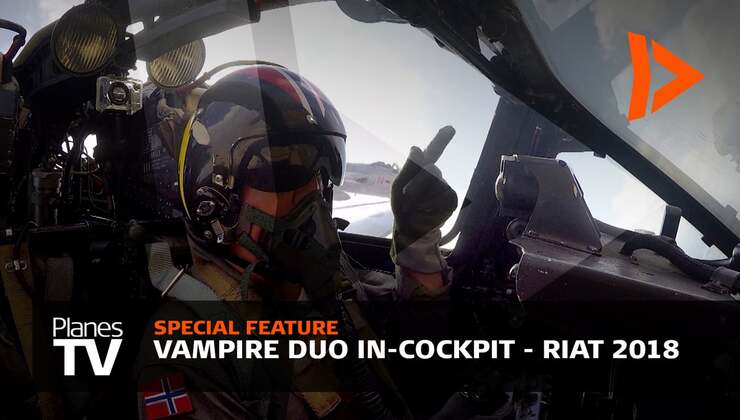 Vampire Duo In-cockpit - RIAT 2018