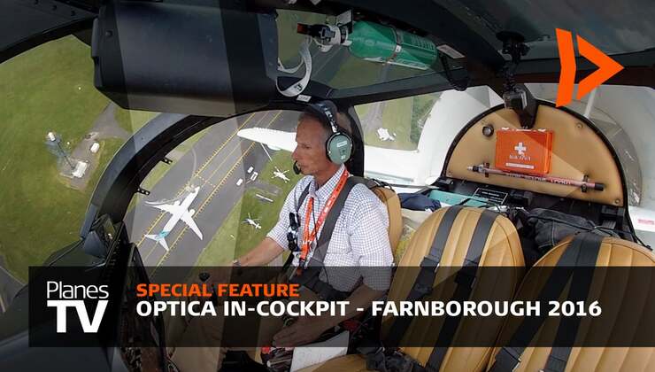 Optica In-cockpit - Farnborough International Airshow 2016.