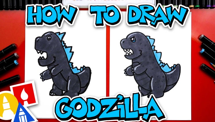 How To Draw Cartoon Godzilla