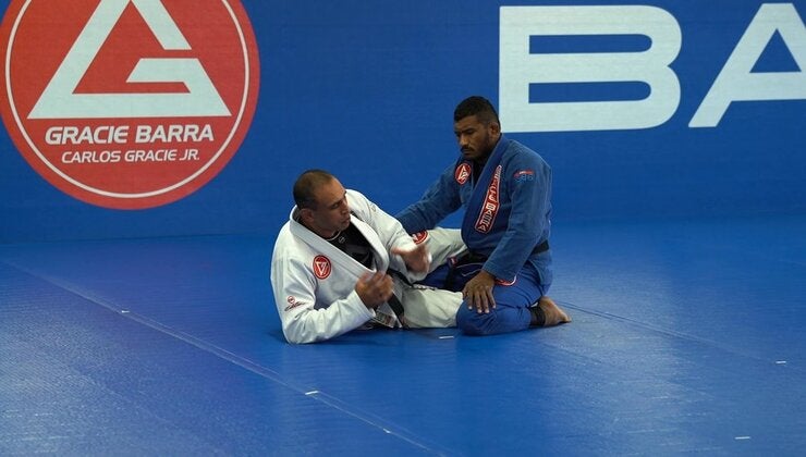 Straight Armbar from Bottom Half Guard