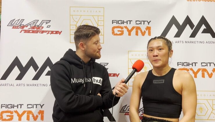 Simone Wan With Joe Turner After Her Muay Thai Victory On War And ...