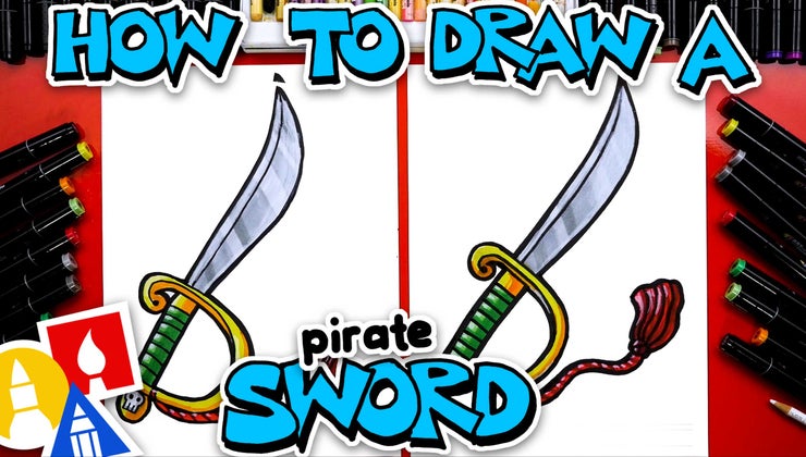 How To Draw A Pirate Sword Cutlass