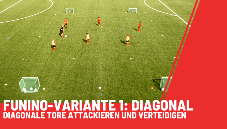 Funino-Variante: Diagonal / Spielform Kinderfußball Training