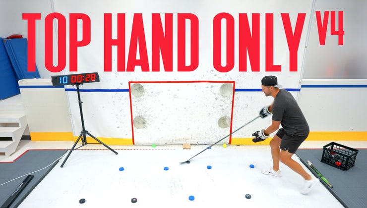 Top-Hand-Only Zig Zag Stickhandling Session | Hockey Training