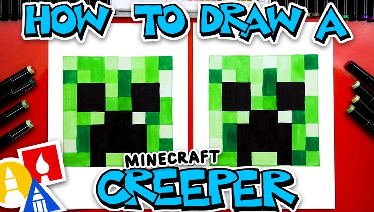 How To Draw A Minecraft Creeper Face