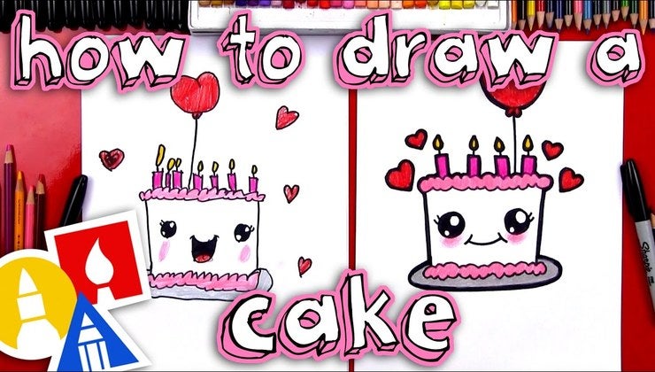 How To Draw A Cute Birthday Cake