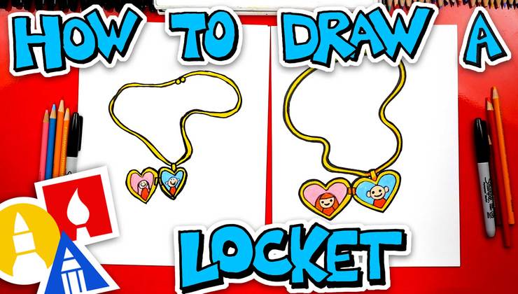 How To Draw A Locket Necklace | Art For Kids Hub
