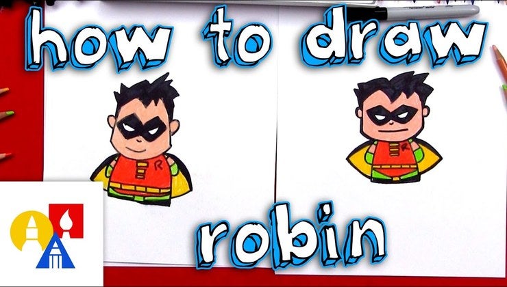 How To Draw Cartoon Robin | Art For Kids Hub