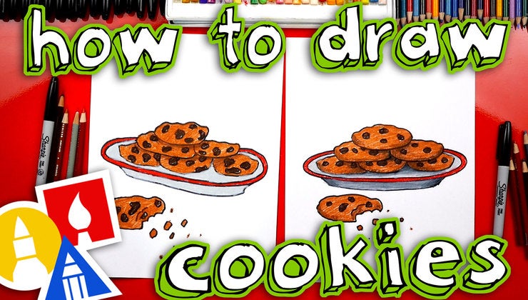 How To Draw A Plate Of Cookies For Santa | Art For Kids Hub