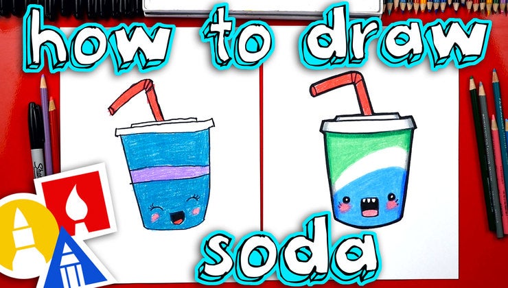 How To Draw Funny Soda Pop | Art For Kids Hub