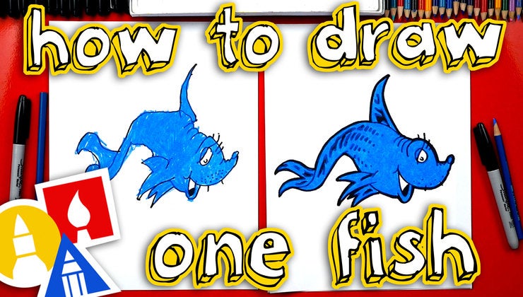 How To Draw One Fish Two Fish Red Fish Blue Fish