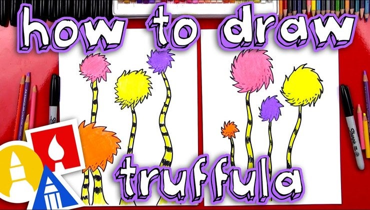 How To Draw A Truffula Tree | Art For Kids Hub