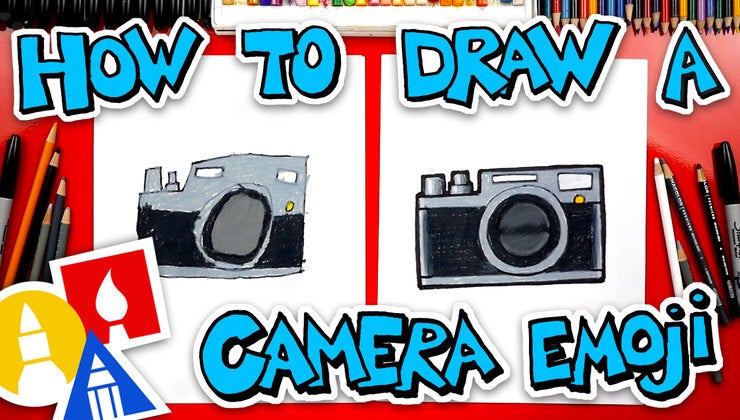 How To Draw A Camera Emoji | Art For Kids Hub