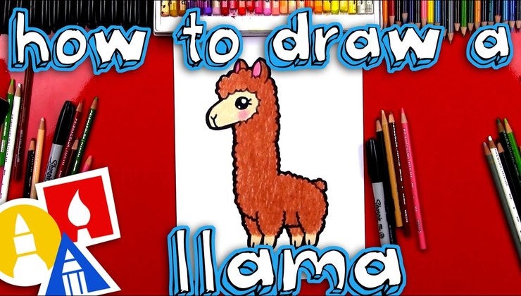 How To Draw A Cartoon Llama