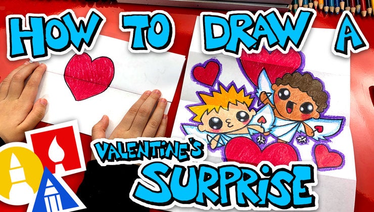 How To Draw Valentines Cupid Folding Surprise