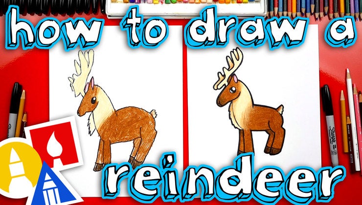 How To Draw A Reindeer | Art For Kids Hub