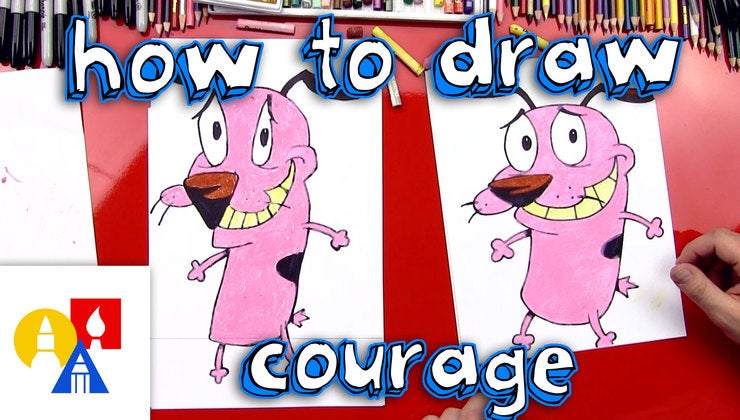 How To Draw Courage The Cowardly Dog