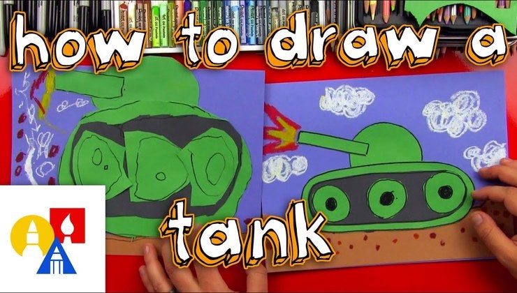 How To Draw A Tank For Young Artists | Art For Kids Hub