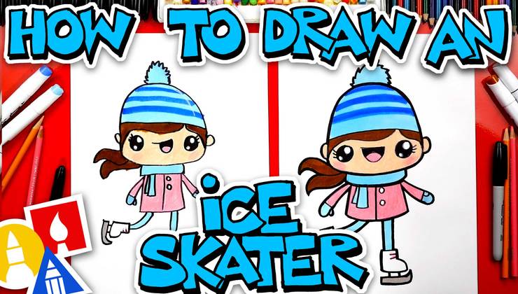 How To Draw An Ice Skater | Art For Kids Hub