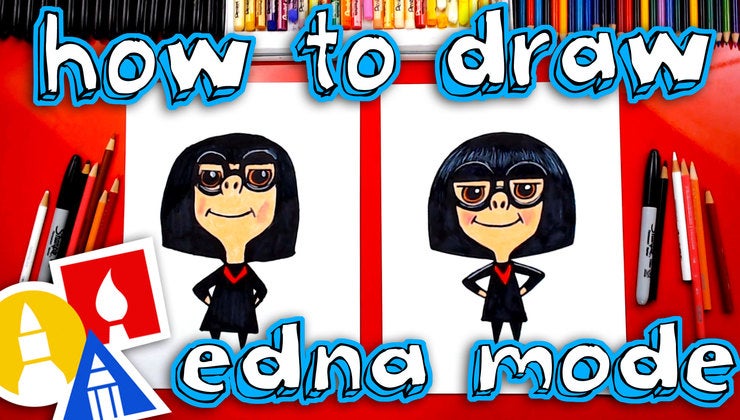 How To Draw Edna Mode From Disney Incredibles 2