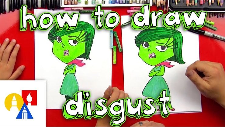 How To Draw Disgust From Inside Out | Art For Kids Hub